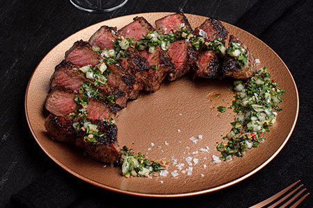 Pan Roasted Strip Steak with Chimichurri - Preferred Angus®